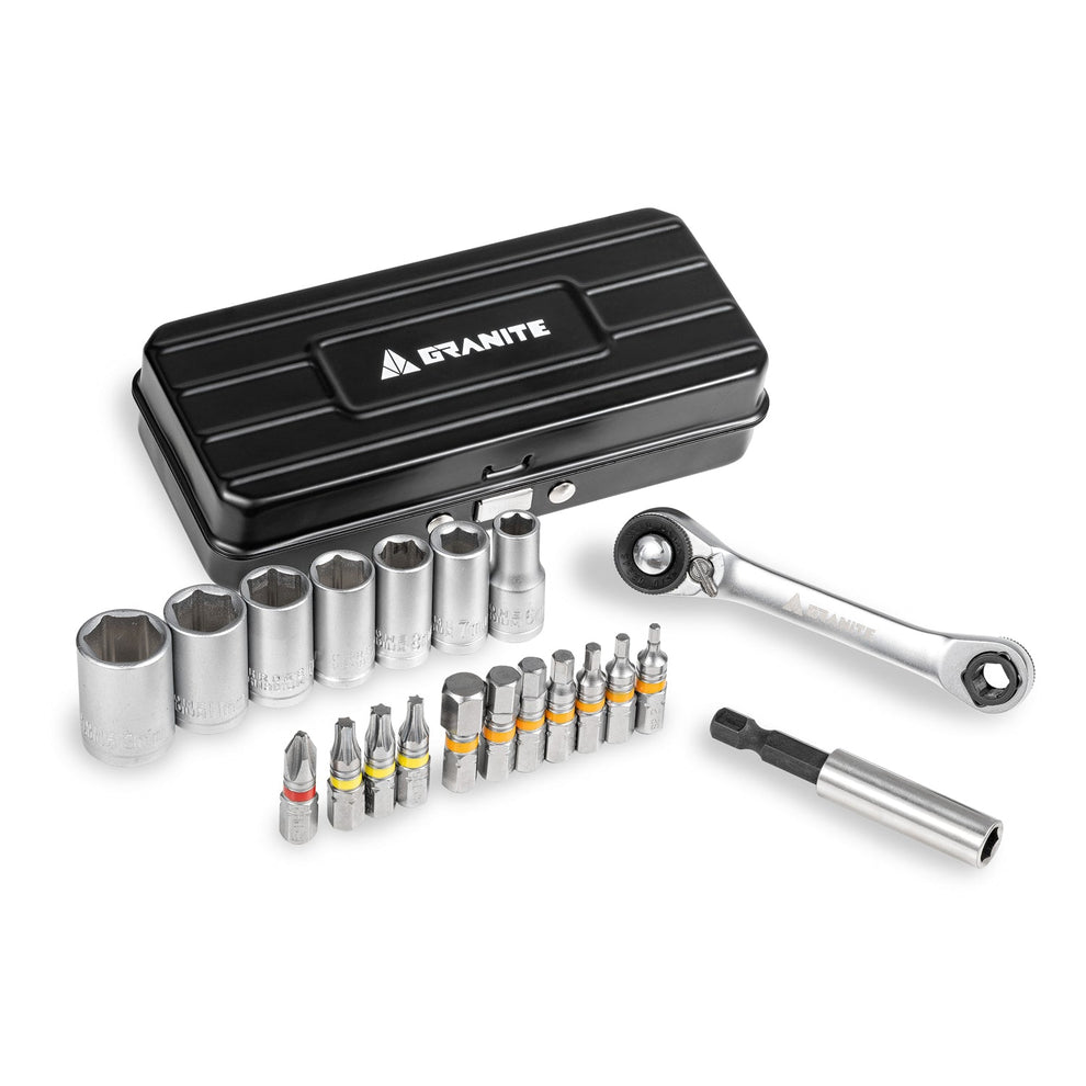 Granite Duet Hex Bit & Socket Ratchet Tool Kit – Granite Design