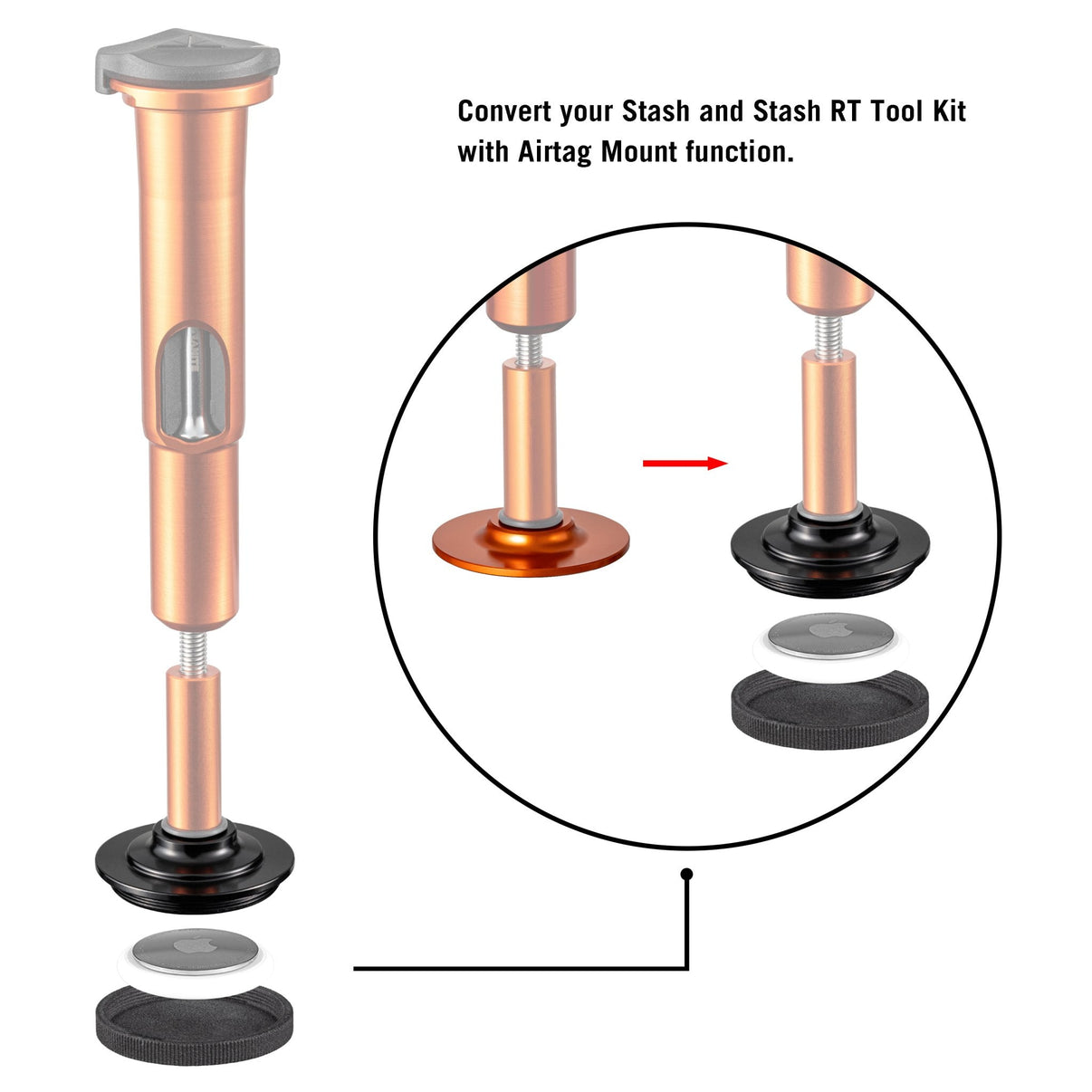 Granite Stash Tool Kit Airtag Mount | Hidden Bike Tracker – Granite Design